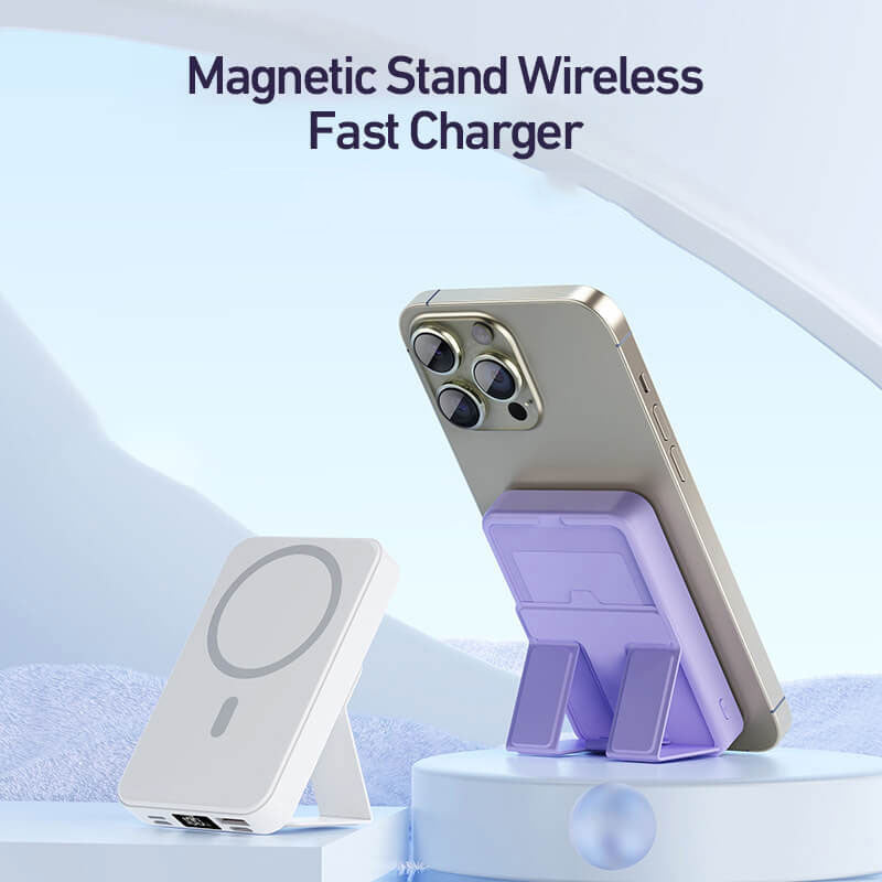 22.5W 10000mAh Magnetic Wireless Charging Mobile Power with Stand ...