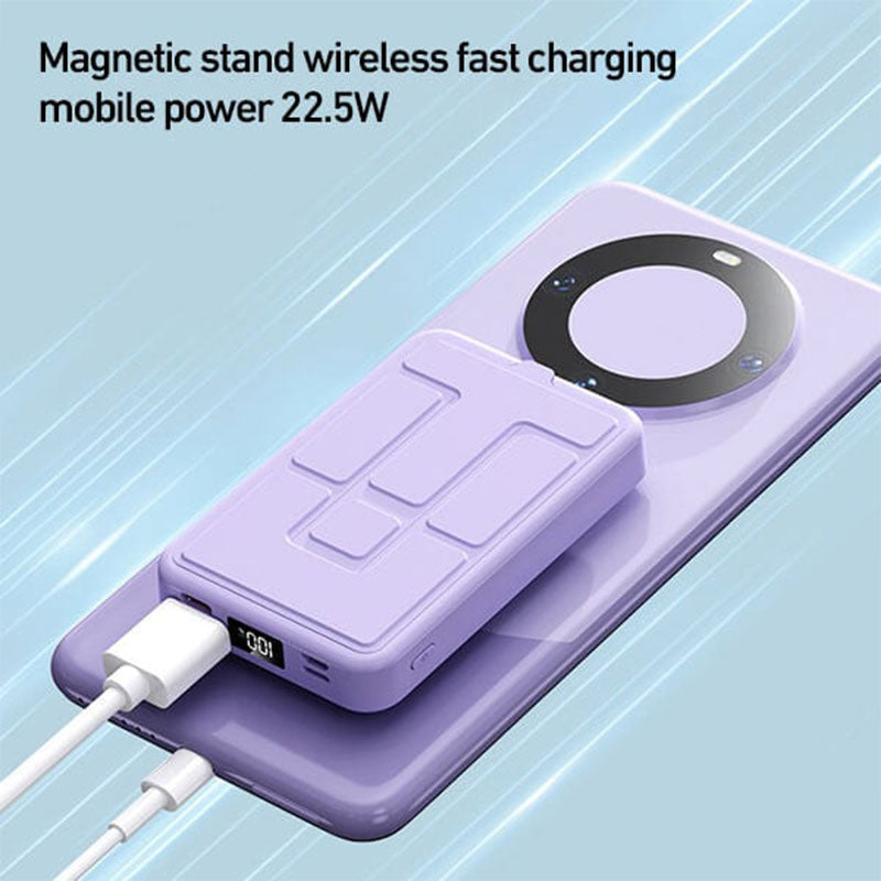 22.5W 10000mAh Magnetic Wireless Charging Mobile Power with Stand ...
